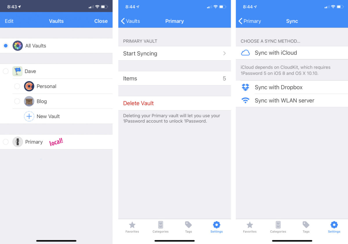 Maximizing 1Password Security (with a local vault)