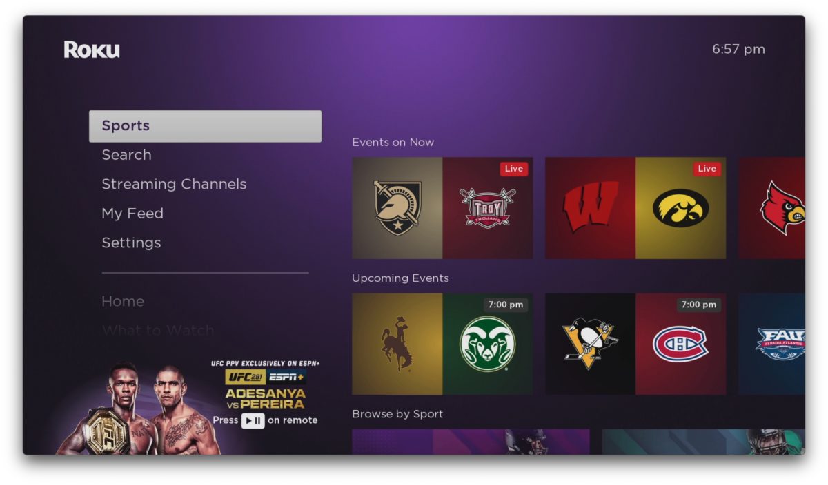 Roku Releases Half Baked Sports Hub